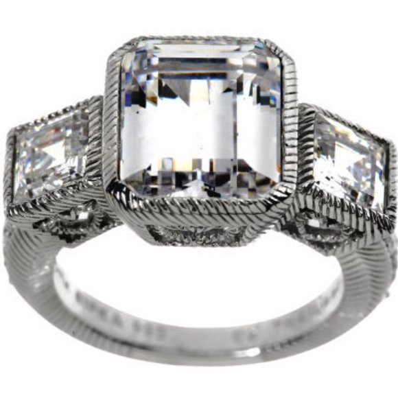 Judith Ripka | Jewelry | Judith Ripka Sterling 67ct Diamonique 3stone ...